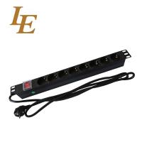 China Aluminum Material Power Distribution Unit Power Strip 19 Inch 8 way PDU for sale