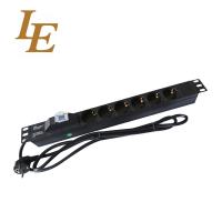 China Aluminum Material Power Distribution Unit Power Strip 19 Inch 8 way PDU for sale