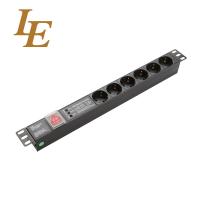 China Aluminum Material Power Distribution Unit Power Strip 19 Inch 8 way PDU for sale