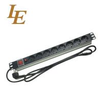 China Aluminum Material Power Distribution Unit Power Strip 19 Inch 8 way PDU for sale