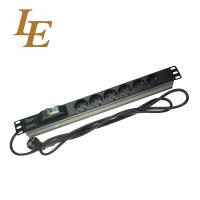 China Aluminum Material Power Distribution Unit Power Strip 19 Inch 8 way PDU for sale