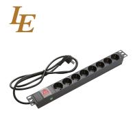 China Aluminum Material Power Distribution Unit Power Strip 19 Inch 8 way PDU for sale