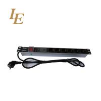 China 19 inch 8 ports german standard double break switch power distribution unit pdu rack power distribution unit for sale