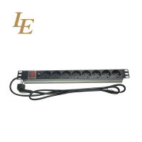 China 19 inch 8 ports german standard double break switch power distribution unit pdu rack power distribution unit for sale