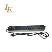 China 19 inch 8 ports german standard double break switch power distribution unit pdu rack power distribution unit for sale