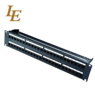China CAT6A 2RU 48 Port Shielded Patch Panel Rack Mount -40°C to 60°C Operating Temperature 500M-ohm Insulation for sale
