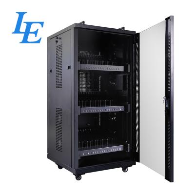 China USB Server Rack Cabinet IP20 Charging System 600mm Width 16 Devices Per Layer with Cooling Fans for sale