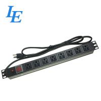 China 19-inch Server Rack PDU with 15A 250VAC Input, 1U/1.5U Height and NEMA 5-15R Output Sockets for sale