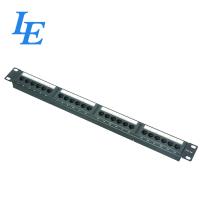 China 1U CAT5E CAT6 UTP Patch Panel 12 Port Network Cable Management with 1000V Dielectric Rating for sale