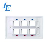China 120 Type Fiber RJ45 Strike Face Plate 86x86mm with 1-6 Port Options for Network Infrastructure for sale