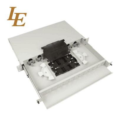 China FTTH Rack Mount Fiber Distribution Panel 12 Port 1U 19-Inch for SC LC FC ST Connectors for sale
