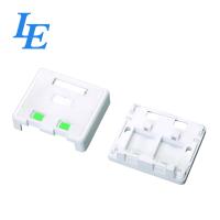 China Dual-Port RJ45 Cat6 UTP Surface Mount Keystone Jack Box with 22-26 AWG Compatibility and Gold-Plated Contacts for sale