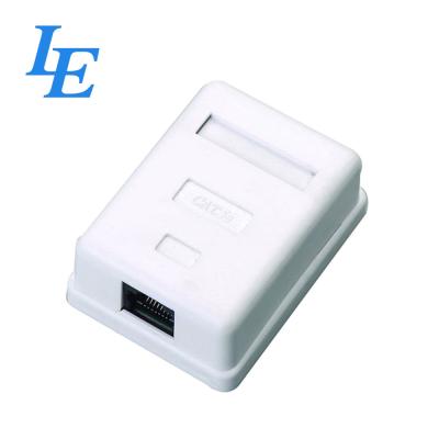China Ri45 One Port ABS Electrical Faceplate for CAT 5e/CAT 6 Network Cable Surface Mount RJ45 Jack for sale