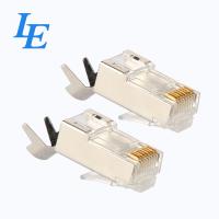 China ROHS RJ45 Cat6A Cat7 FTP Network Modular Plug with 50μ Gold Plating and 1.02mm Pitch for sale