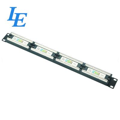 China Cat6 1U UTP Network Patch Panel 24 Port SPCC Cold Rolled for sale