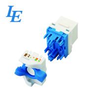 China CAT5E CAT6 CAT6A RJ45 UTP Toolless 180° Ethernet Keystone Jack - 1000 Units/Carton 42x26.3x45mm for sale
