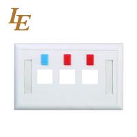 China Standard 3 Port Single Gang Faceplate With Id Window for sale