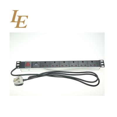 China 250V UK Type 13A 1U Rack PDU with Surge Protection - 6+ Output Modules, Aluminium Alloy Construction for sale