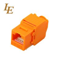 China Le-K055 CAT6A RJ45 Keystone Jack 8P8C 180 Degree UTP Punch Down for 22-26AWG Cable for sale