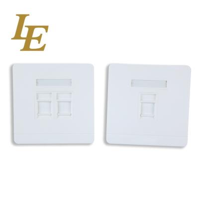 China 86x86mm Electrical Plastic Surface Box with Screwless Faceplate - 1-2 Port PC/ABS Construction for sale