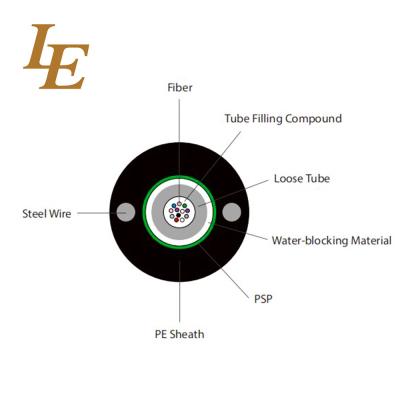 China FO FTTH Drop Cable Indoor Outdoor with 250μm Fiber Diameter and 9/125μm Stranded Steel Wire for sale