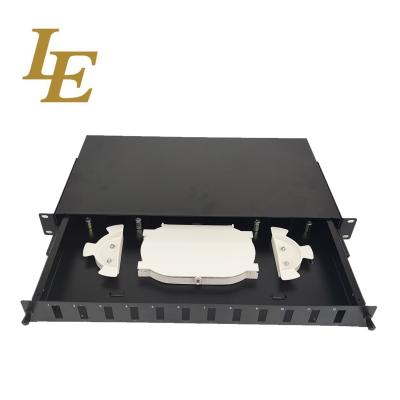 China 12 Port Fiber Optic Patch Panel Drawer Type with LC/SC/FC Connector Support and Multiple Mounting Options for sale