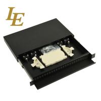 China 24 Port Cold Rolled Steel Fiber Optic Patch Panel for Server Rack - LC/SC/FC Connector Support for sale