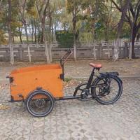 China Weather-Resistant Electric Cargo Bicycle with Fully Enclosed Sunshade for sale