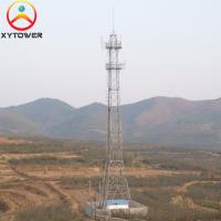 China 4 Legged Self Supporting Lattice Steel FM Radio Communication Tower with Platform for sale