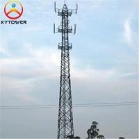 China 50m 4-legged Microwave Antenna Wifi Telecommunication Angle Steel Tower for sale