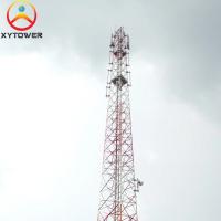 China 50 Meter Hot Dip Galvanized Angular 5G Internet Antenna Communication Tower for sale