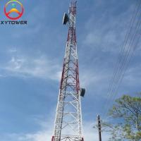 China 50 Meter Hot Dip Galvanized Angular 5G Internet Antenna Communication Tower for sale