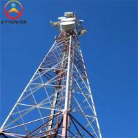 China 50 Meter Hot Dip Galvanized Angular 5G Internet Antenna Communication Tower for sale