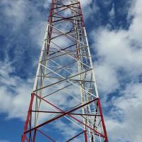 China 50 Meter Hot Dip Galvanized Angular 5G Internet Antenna Communication Tower for sale