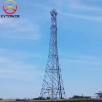 China 60m 4 Legged Lattice Steel Self Standing Microwave Radio Telecommunication Tower for sale