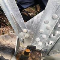 China 60m 4 Legged Lattice Steel Self Standing Microwave Radio Telecommunication Tower for sale