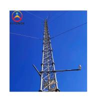 China Hot Dip Galvanized Guyed Wire 3 Legged Steel Pipe Lattice Microwave Telecommunication Tower for sale