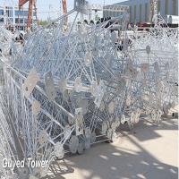 China Hot Dip Galvanized Steel Tube Guyed Wire  Microwave Communication Antenna Tower for sale