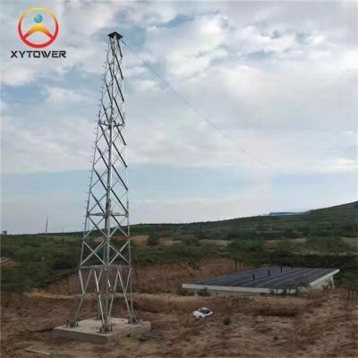 China High Quality Low-cost Vertical 3 Legged Steel Lattice Telecommunication Guyed Tower for sale