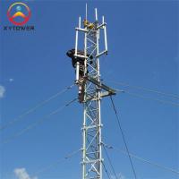 China 3 Legged Tubular Iron Galvanized Gsm Antenna Guy Wire 30m Lattice Triangle Mast Guyed Tower for sale