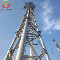 China 3 Legged Lattice Galvanized Steel Tubular 5G Communication Tower for sale