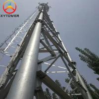 China 3 Legged Lattice Galvanized Steel Tubular 5G Communication Tower for sale