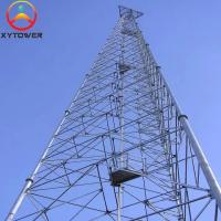 China 3 Legged Lattice Galvanized Steel Tubular 5G Communication Tower for sale