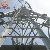China 35FT 40FT Galvanized Tube Triangular Lattice Gsm Radio Cell Communication Tower for sale