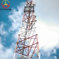 China 35FT 40FT Galvanized Tube Triangular Lattice Gsm Radio Cell Communication Tower for sale