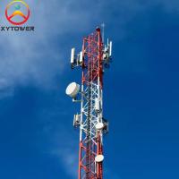 China Galvanized 3 Legs Triangular Radio Mast Telecom Self Supporting Angle Steel Lattice Tube Tower for sale