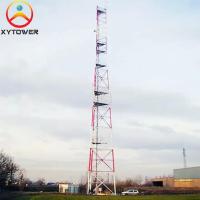 China Galvanized 3 Legs Triangular Radio Mast Telecom Self Supporting Angle Steel Lattice Tube Tower for sale