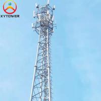 China 20m Four Legged Steel Tube Antenna Microwave Cellular Communication Tower for sale