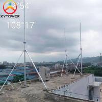 China Self Supporting Galvanized Steel Pole Rooftop Antenna Tower For Telecom for sale