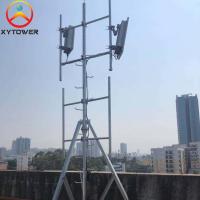 China Galvanized Cell Phone Steel Pole Telecommunication Rooftop Tower for sale
